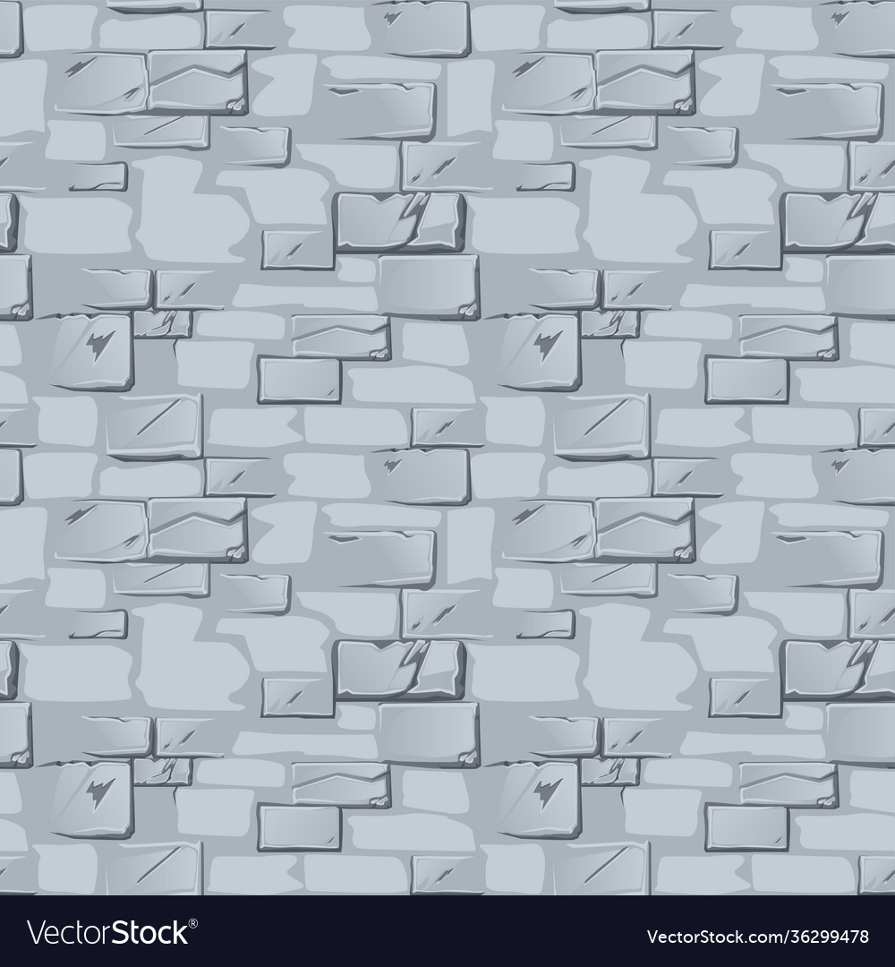 Seamless pattern gray stone wall Royalty Free Vector Image