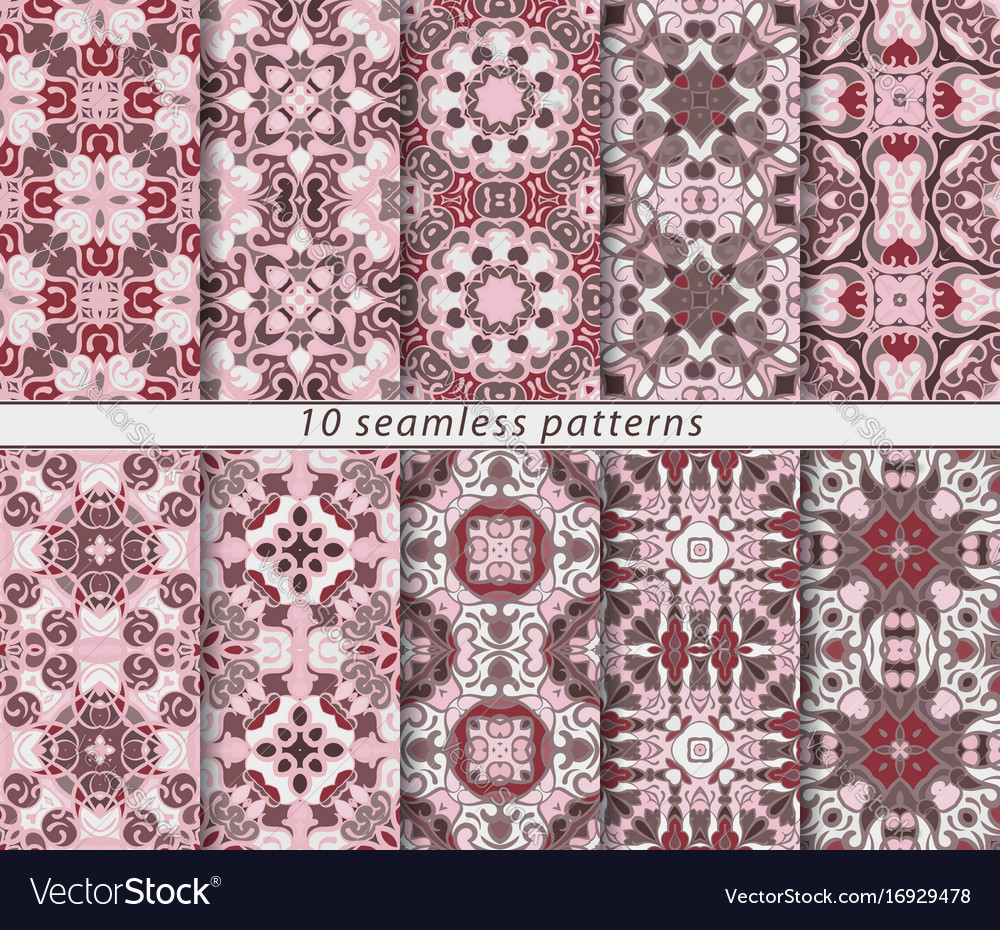 Set of seamless pattern Royalty Free Vector Image