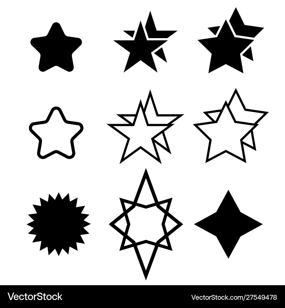 Stars sparkles sign symbol Royalty Free Vector Image
