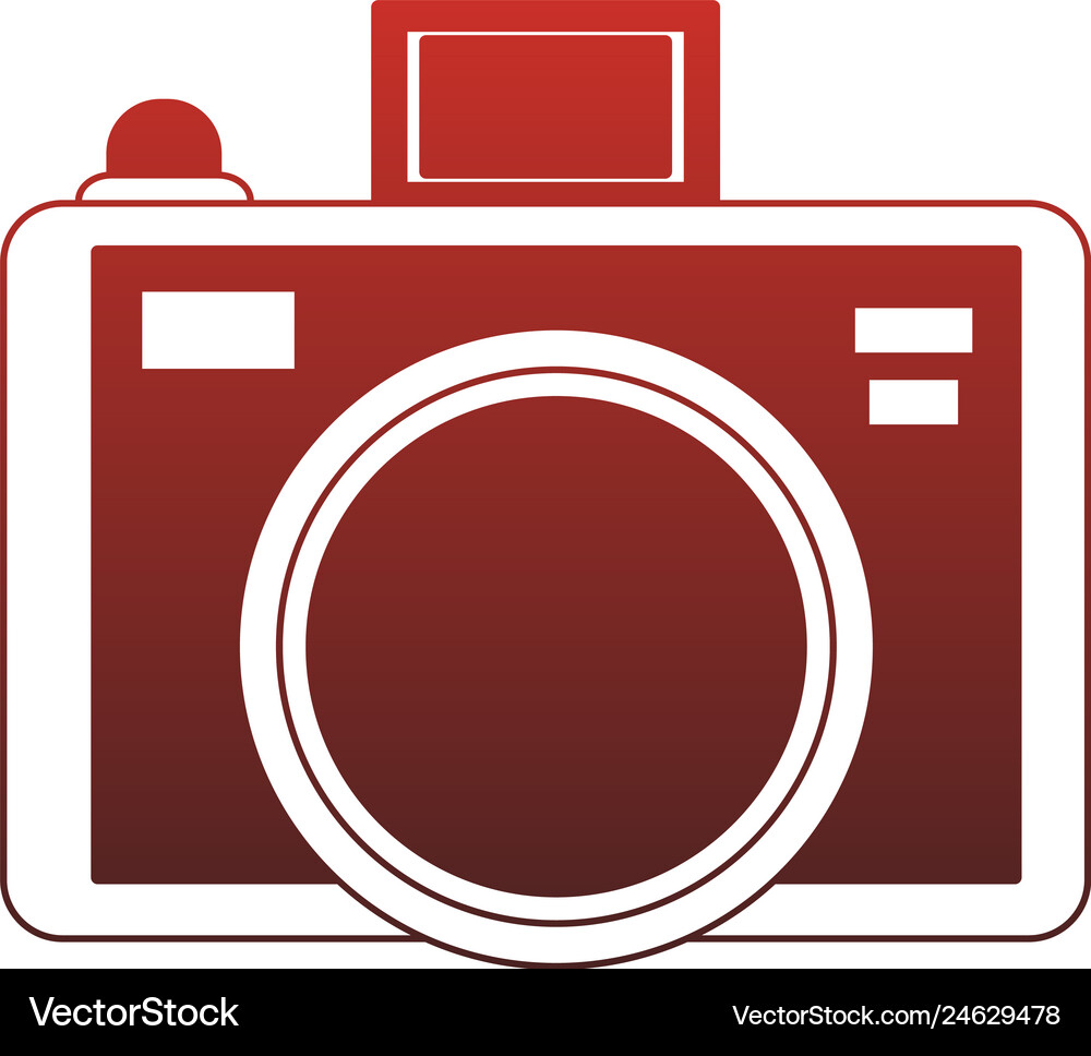 Vintage photographic camera red lines Royalty Free Vector