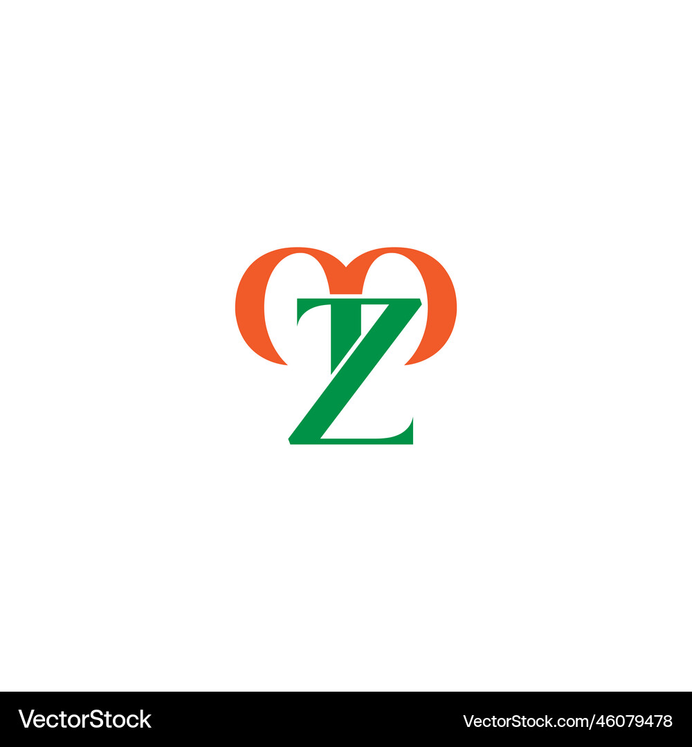 Zm or mz logo and icon design Royalty Free Vector Image