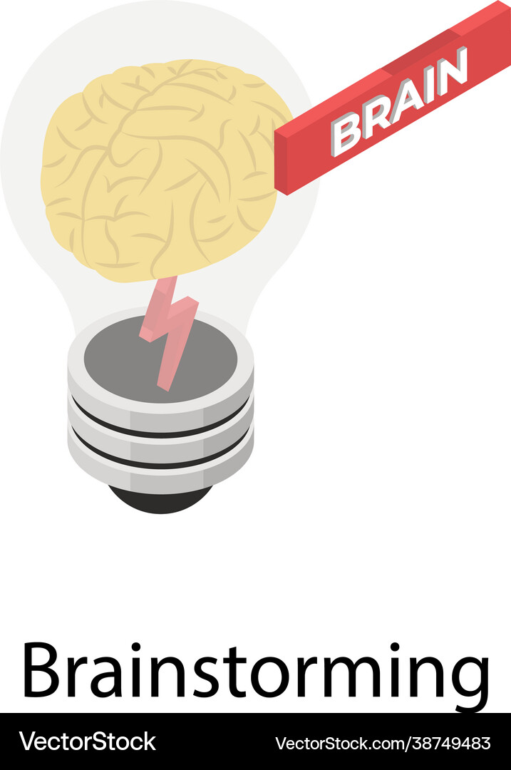 Brainstorming Royalty Free Vector Image - VectorStock