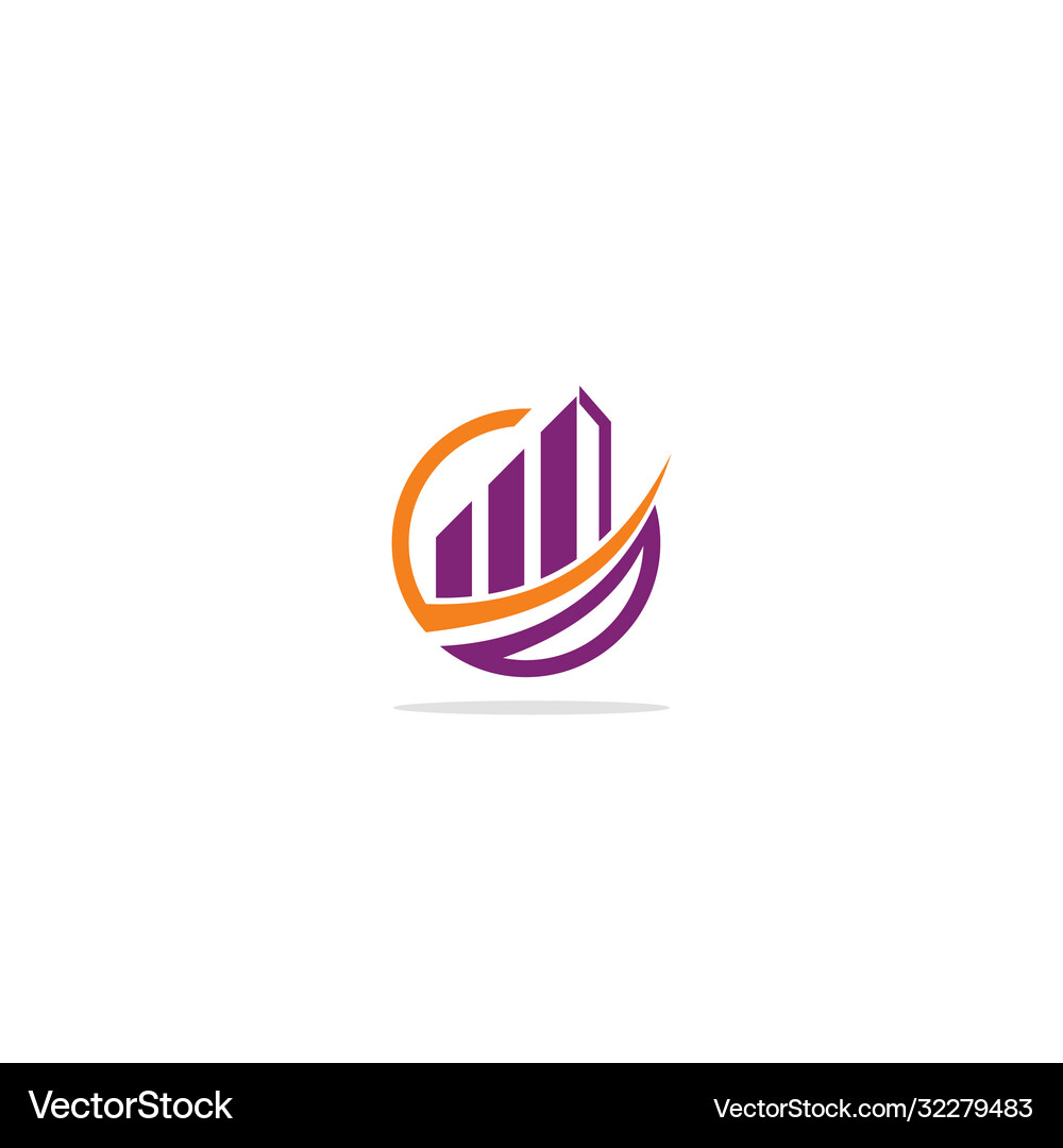 Business chart company logo Royalty Free Vector Image