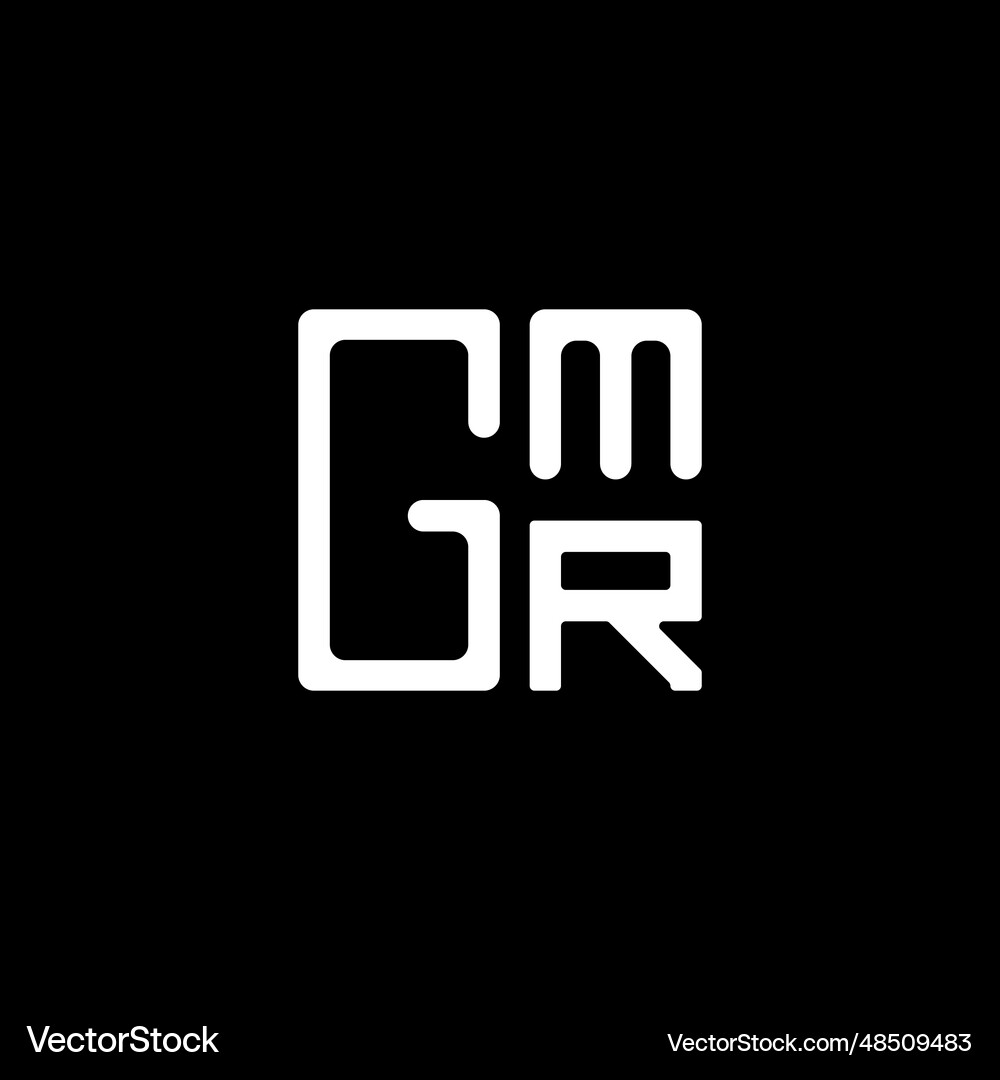 Gmr letter logo design simple and modern Vector Image
