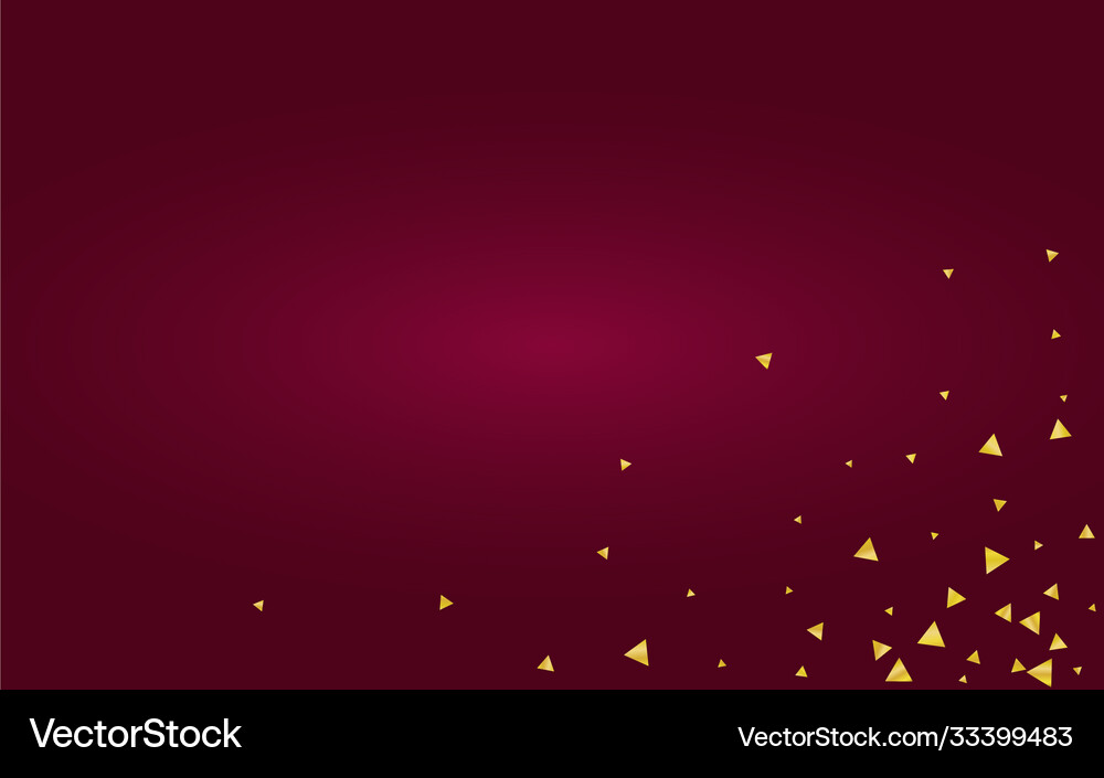 Golden triangle abstract burgundy background Vector Image