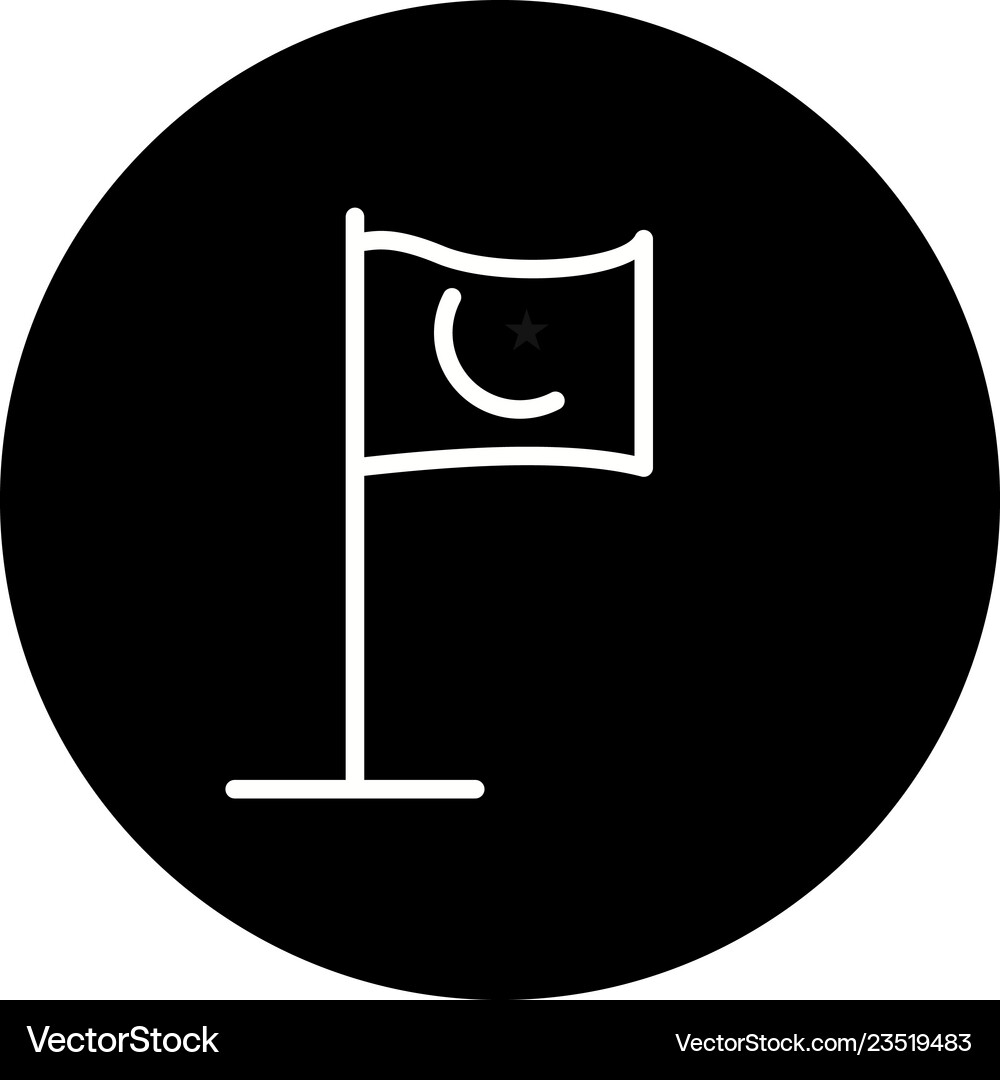 Islamic flag icon Royalty Free Vector Image - VectorStock
