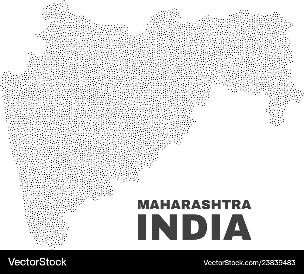Maharashtra state map of dots Royalty Free Vector Image