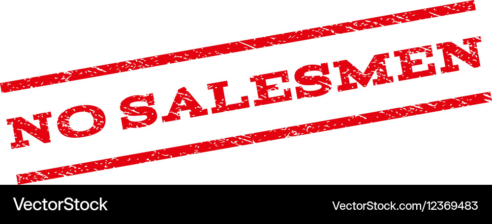No salesmen watermark stamp Royalty Free Vector Image