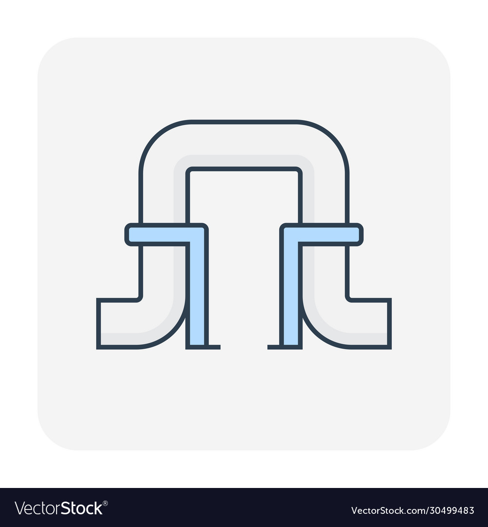 Pipeline construction icon Royalty Free Vector Image