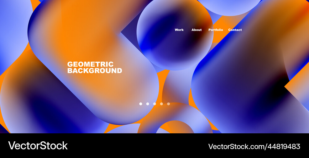 Round shapes and circles with liquid gradients Vector Image
