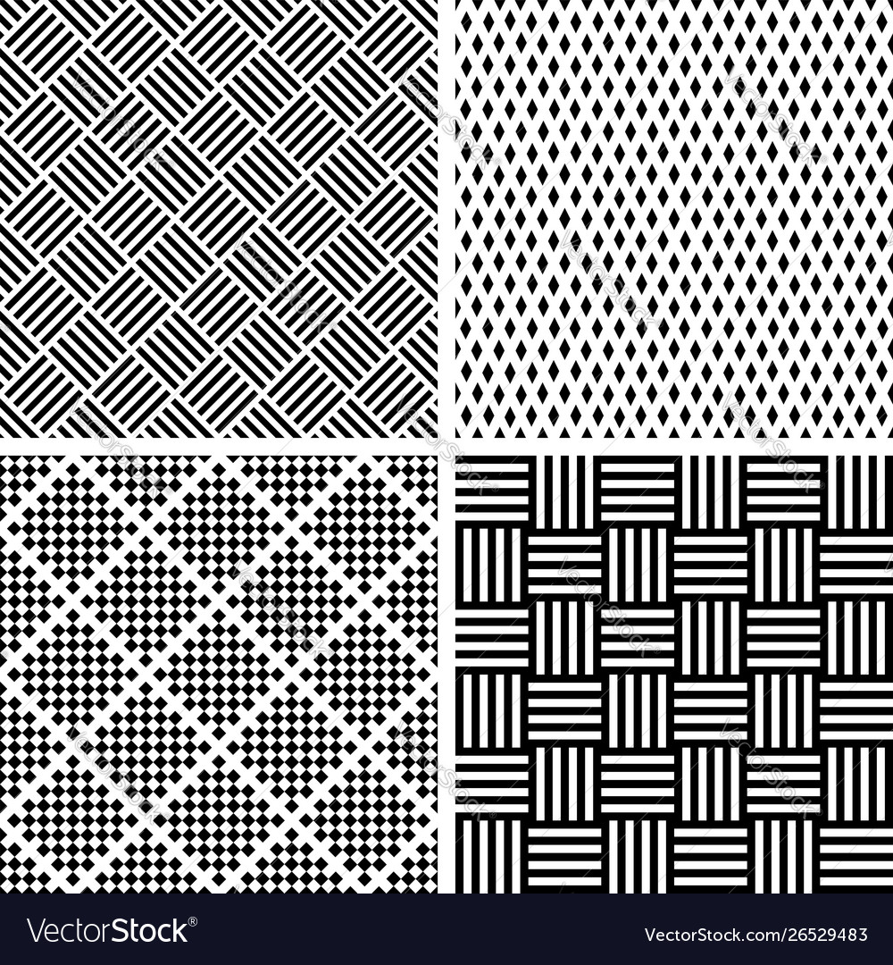 Seamless patterns set Royalty Free Vector Image