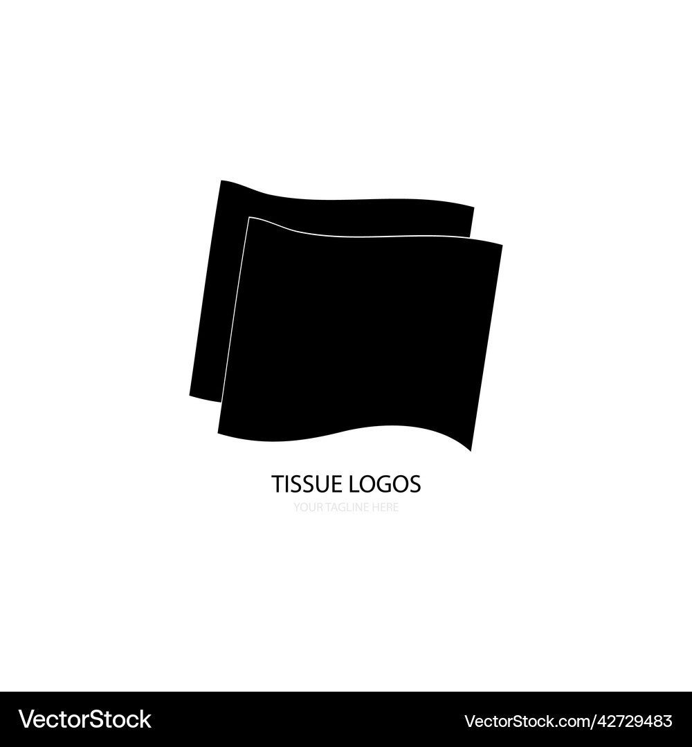 Tissue paper icon logo free Royalty Free Vector Image