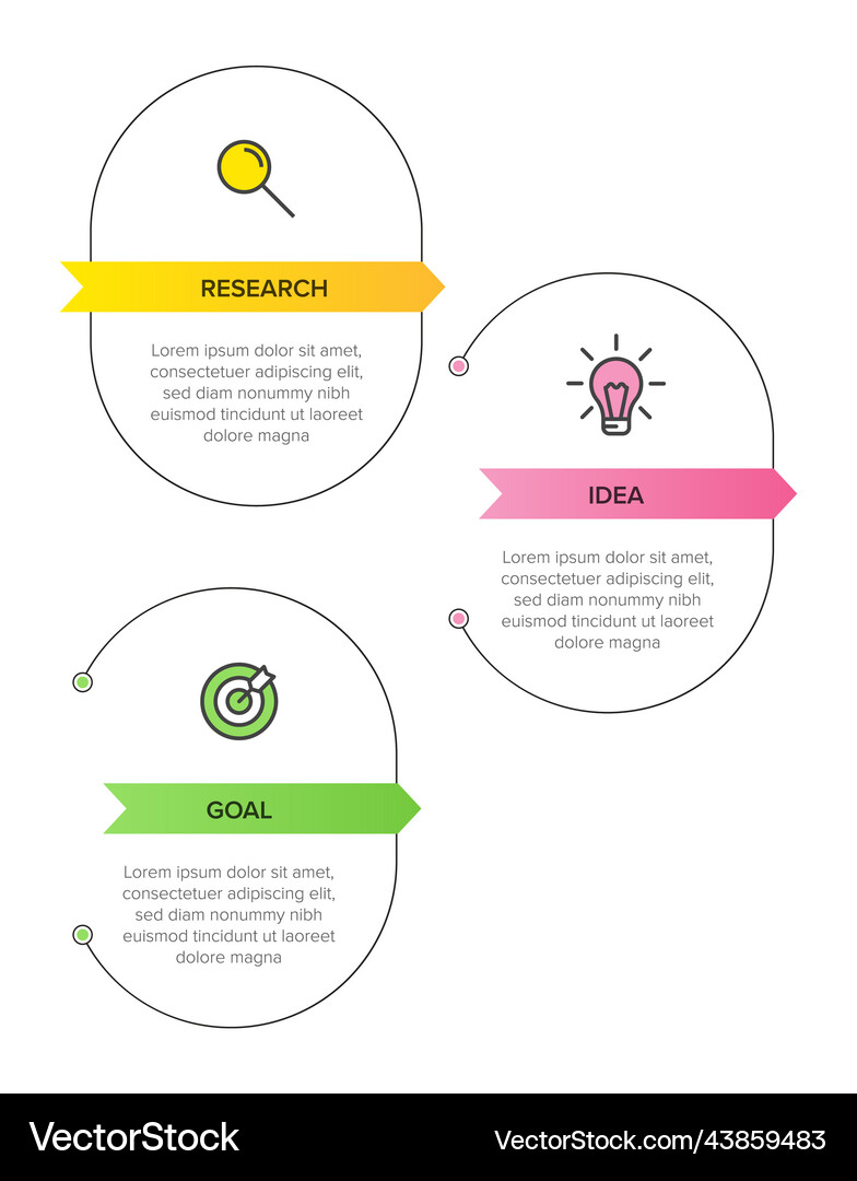 Vertical infographic design with icons and 3 Vector Image