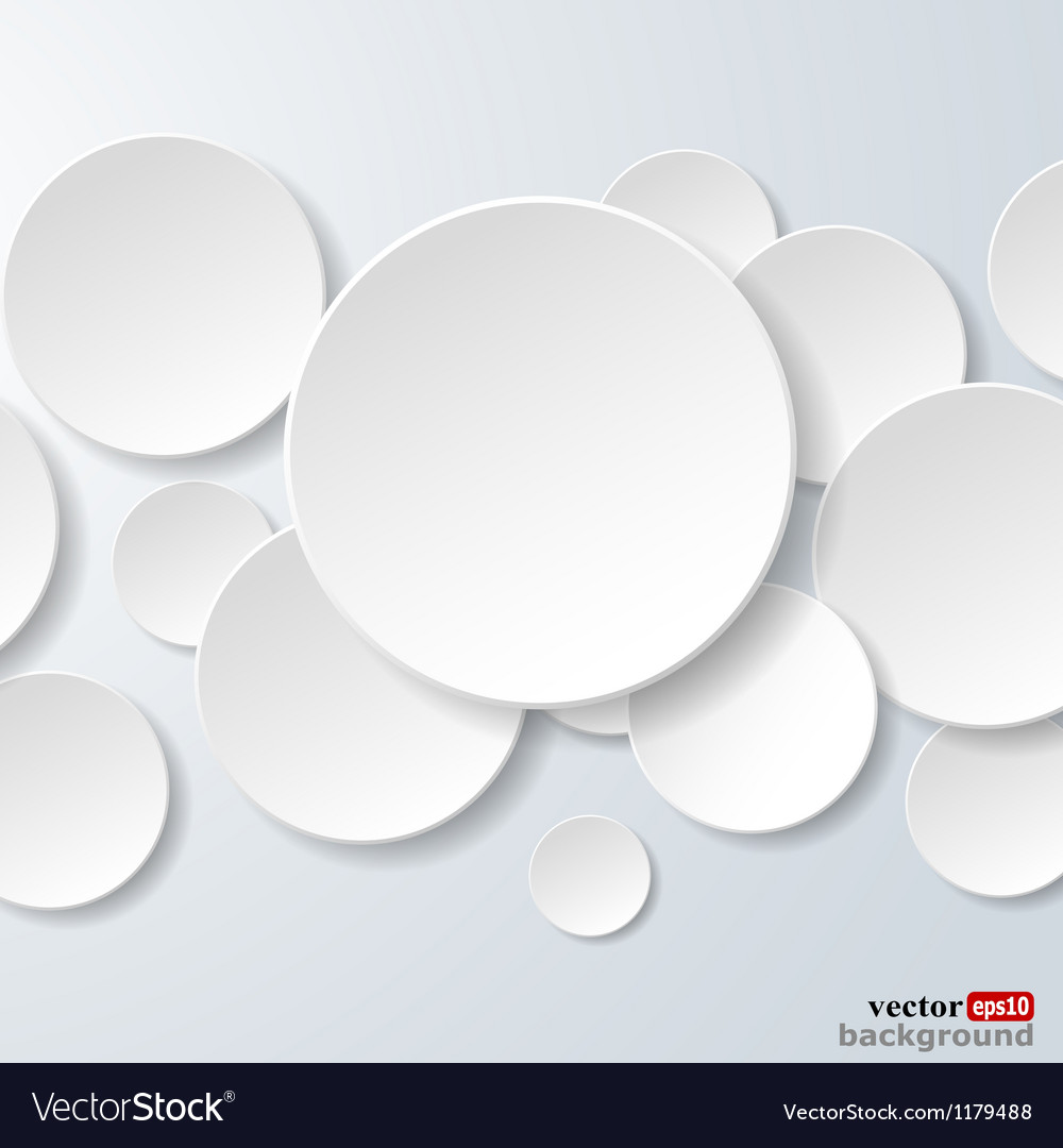 Abstract white paper circles Royalty Free Vector Image Abstract white paper circles Royalty Free Vector Image