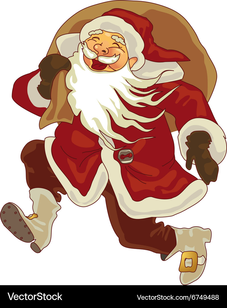 Cheerful Santa Royalty Free Vector Image - VectorStock