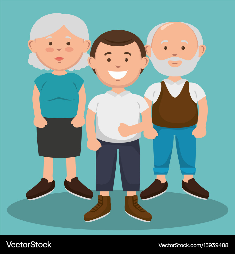 Family members avatars characters Royalty Free Vector Image