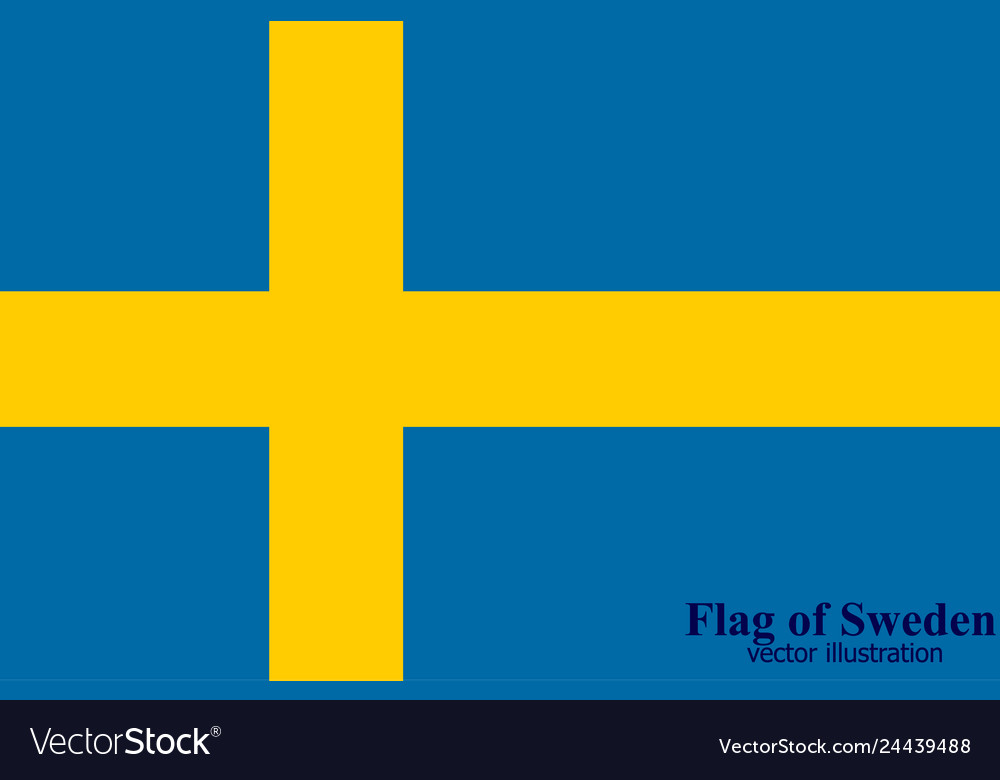 Flag of sweden Royalty Free Vector Image - VectorStock