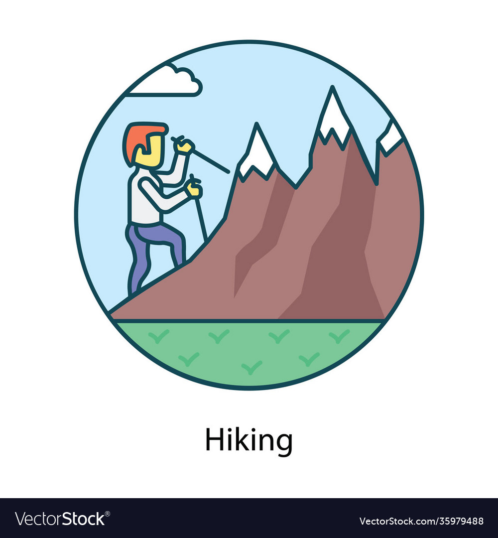 Hiking Royalty Free Vector Image - VectorStock