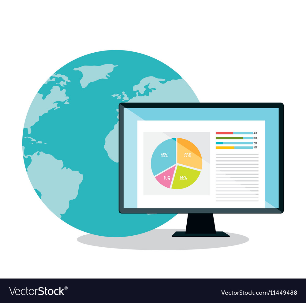 Infographic technology flat icons Royalty Free Vector Image