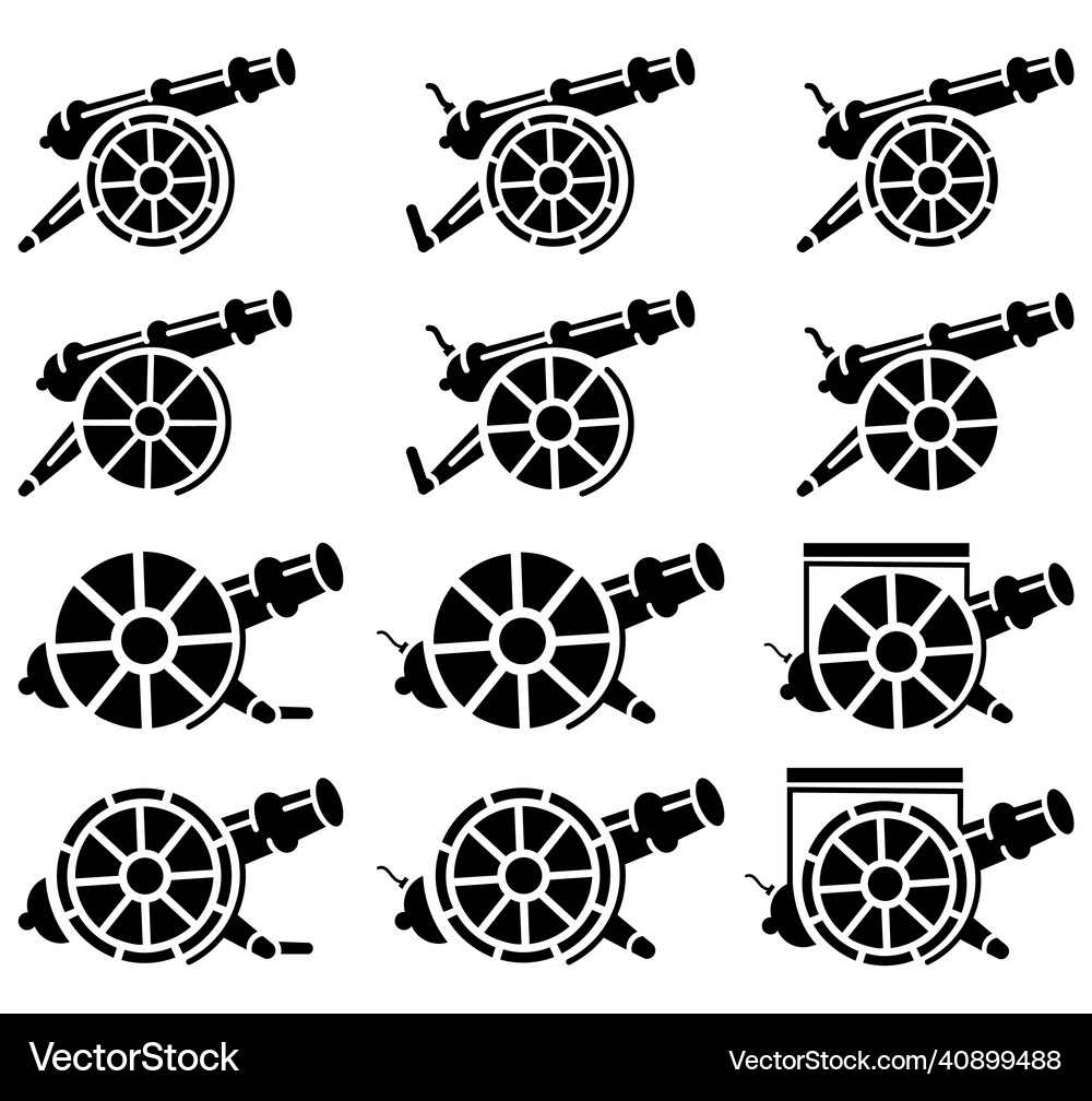 Museum cannon symbol stock Royalty Free Vector Image