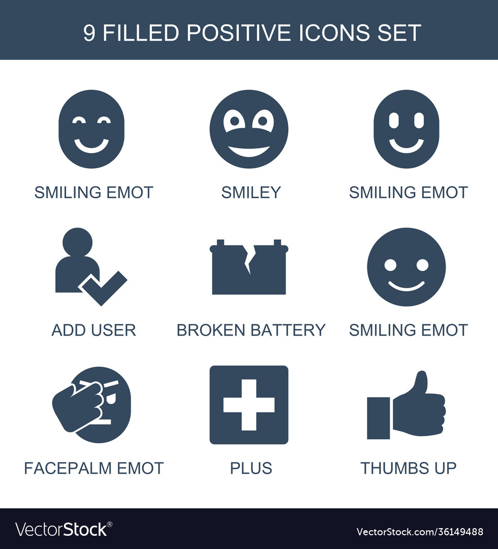 Positive Icons Lizenzfreies Vektorbild - VectorStock