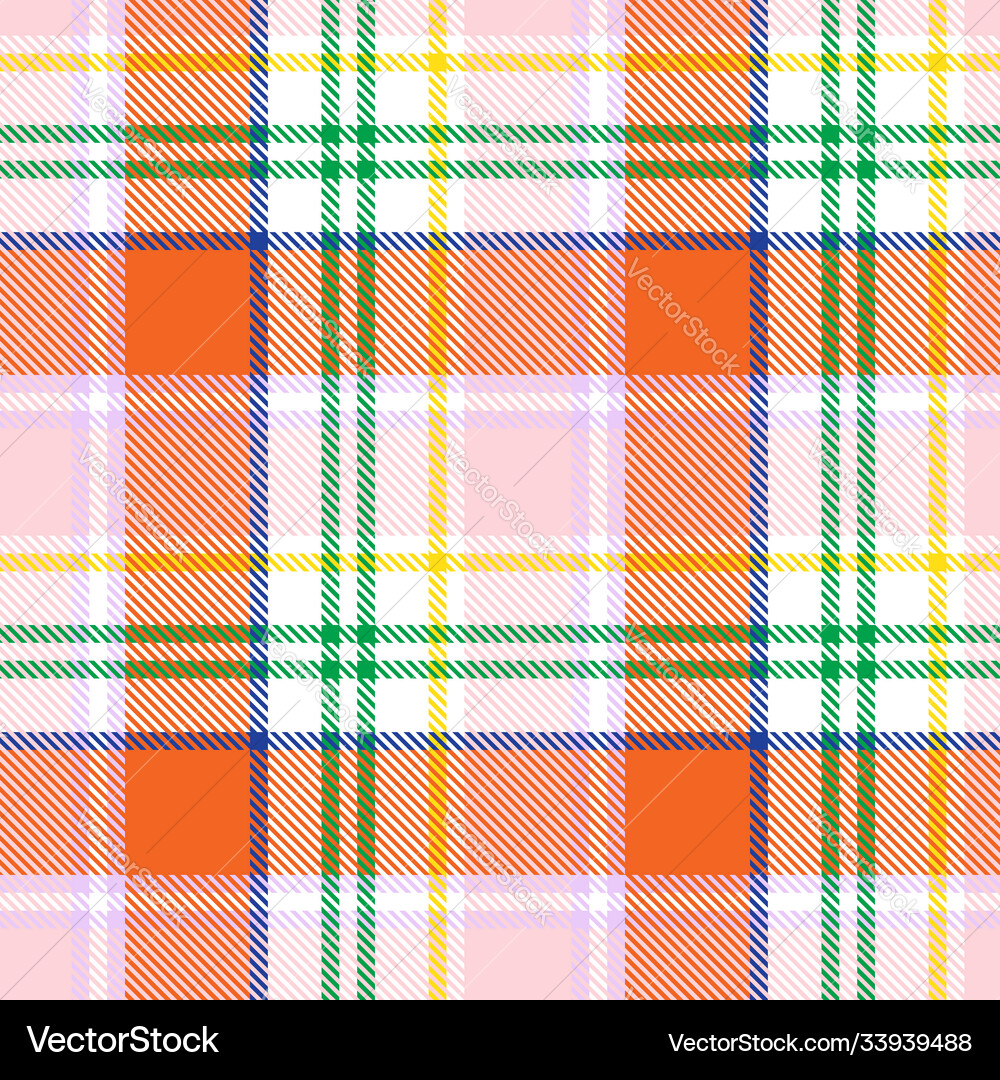 Rainbow tartan glen plaid textured seamless Vector Image