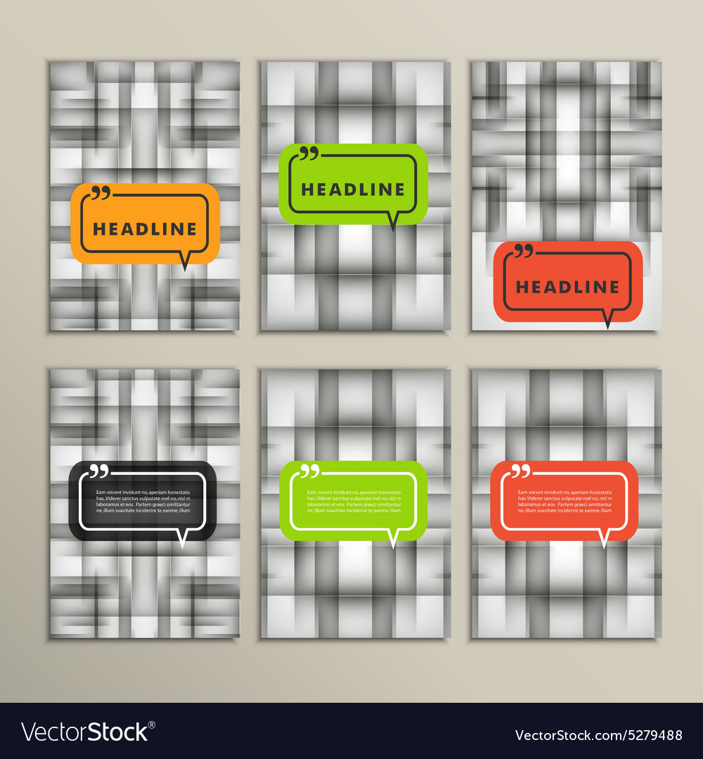 Set artwork with background polylines Royalty Free Vector