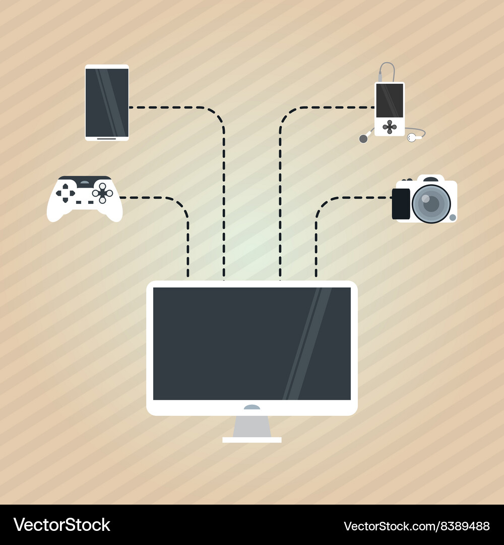 Set of technology icons design Royalty Free Vector Image