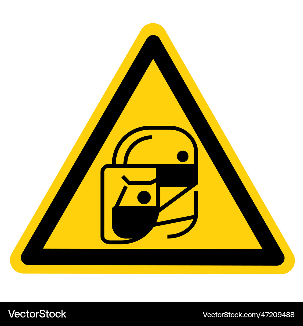 Simple wear protective face shield icons for your Vector Image