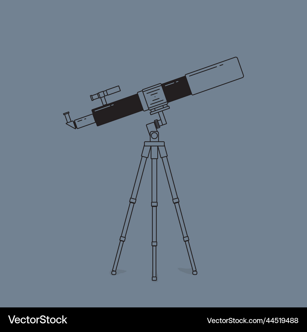 Telescope in line art design for design template Vector Image