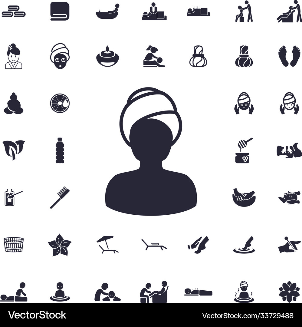 Woman in spa icon Royalty Free Vector Image - VectorStock
