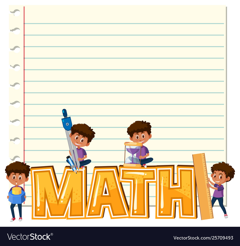 A math note template Royalty Free Vector Image