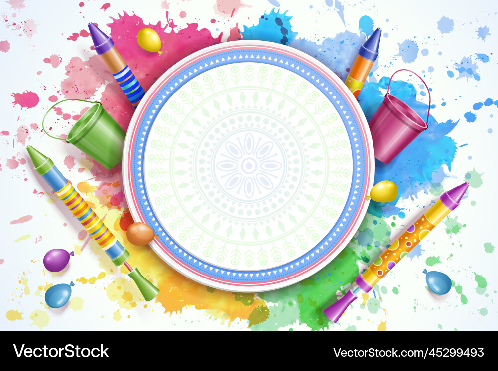 Colorful holi poster design Royalty Free Vector Image