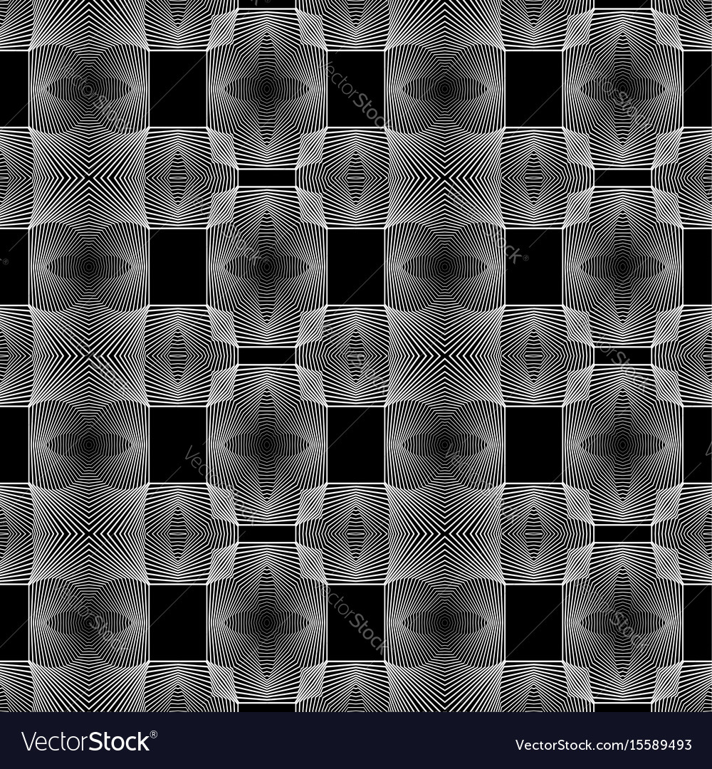 Design Seamless Monochrome Decorative Pattern Vector Image