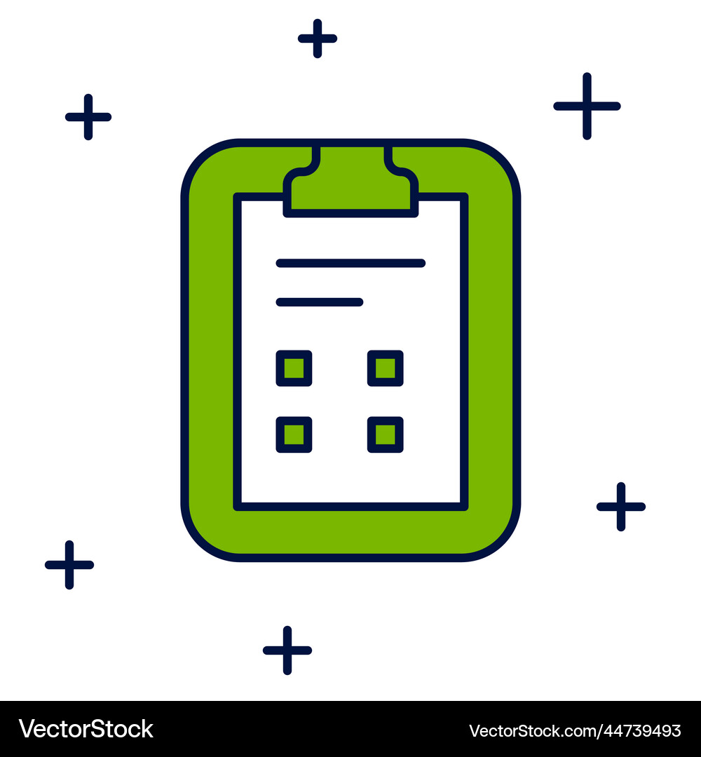 Filled outline exam sheet with check mark icon Vector Image