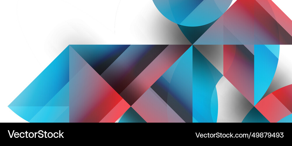 Geometric fusion - abstract harmony of triangles Vector Image