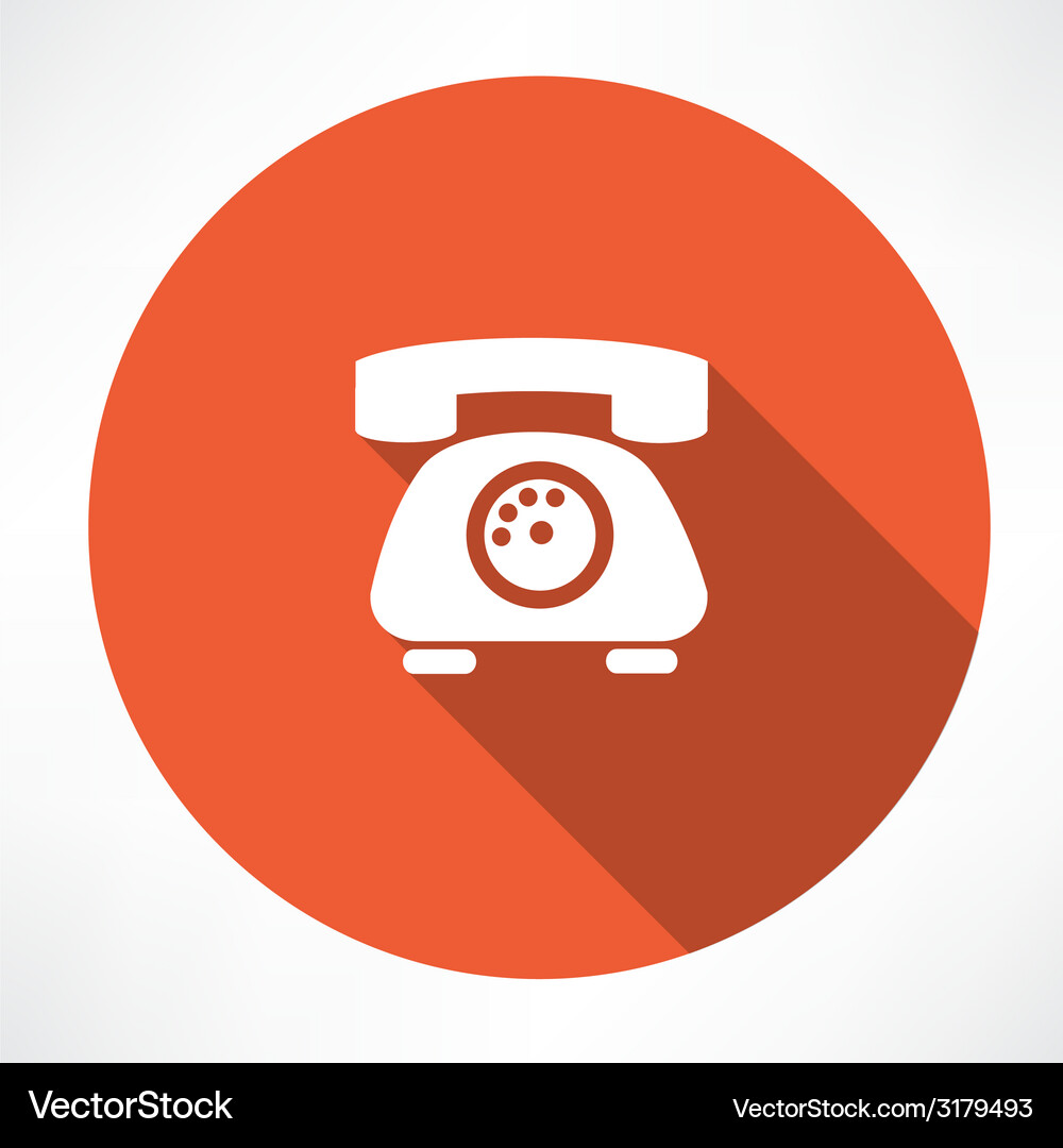Retro Landline Phone Icon Royalty Free Vector Image