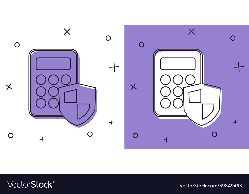 Set security system control panel with display Vector Image