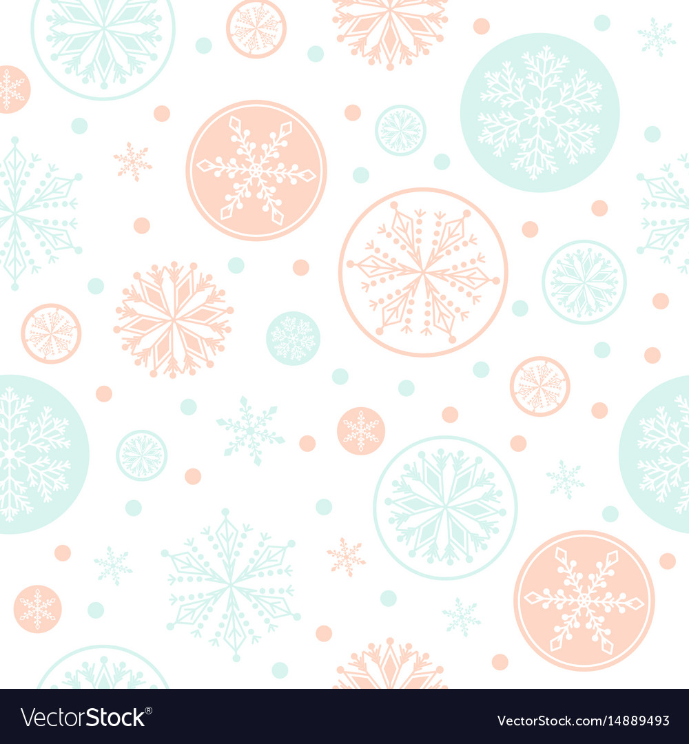 Snowflake seamless pattern Royalty Free Vector Image