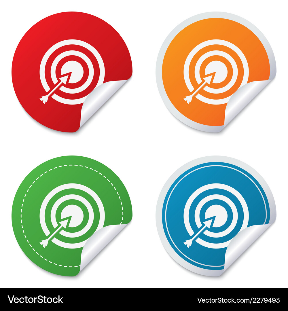 Target aim sign icon darts board symbol Royalty Free Vector