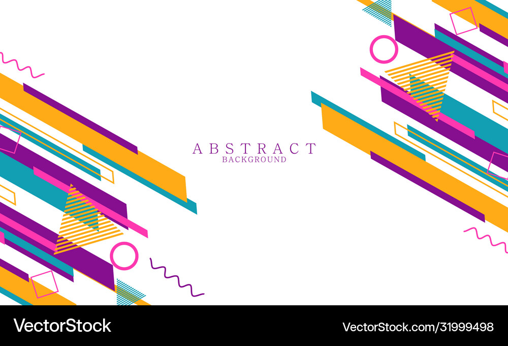 Abstract background with colorful logo poster Vector Image