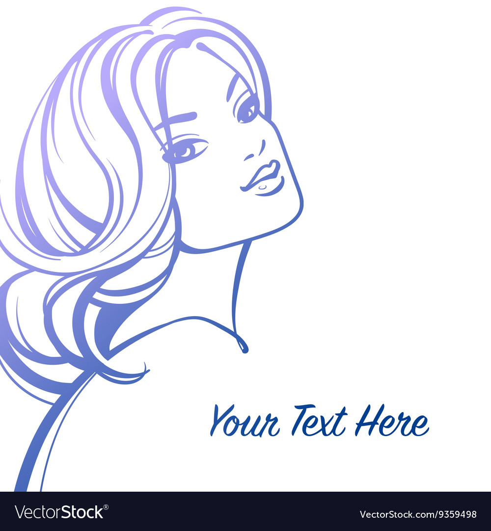 Beautiful woman decorative portrait Royalty Free Vector