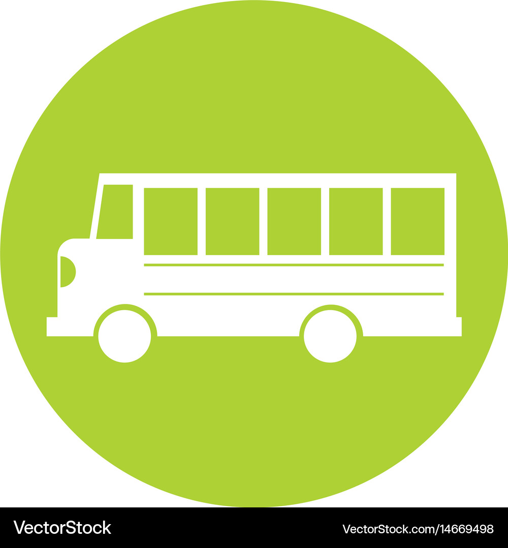 Bus transport vehicle icon Royalty Free Vector Image
