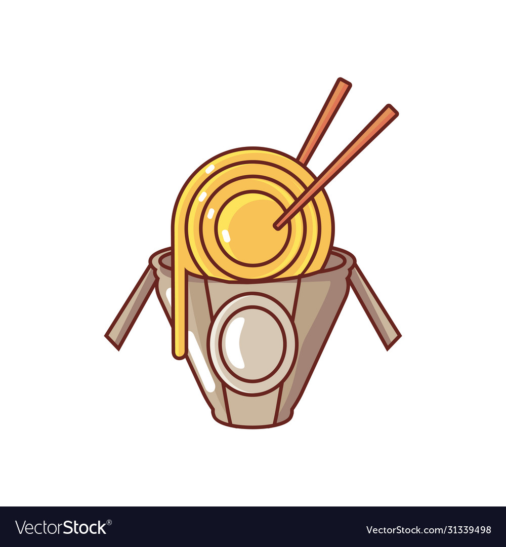 Delicious oriental food on white background Vector Image