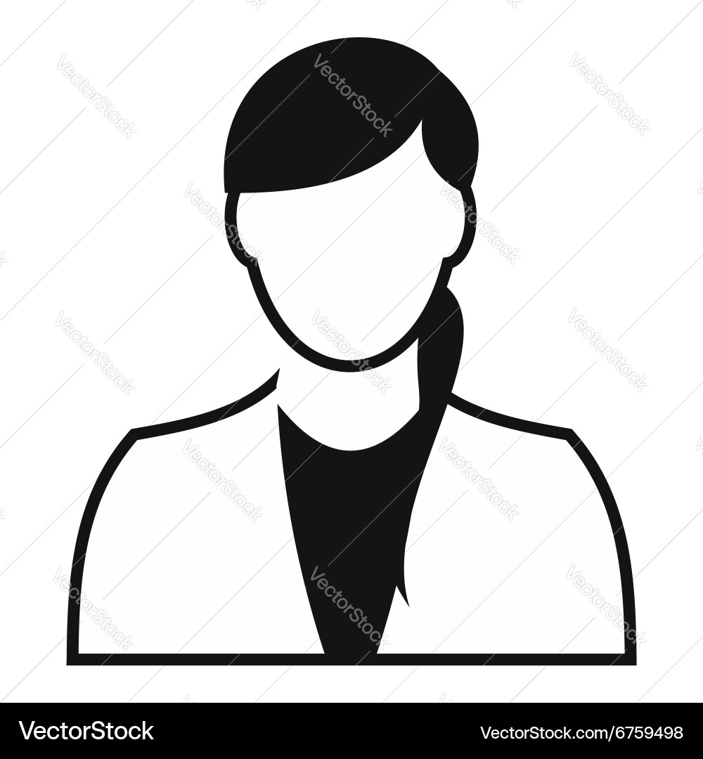 Girl avatar simple icon Royalty Free Vector Image