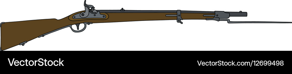 Historical military rifle Royalty Free Vector Image