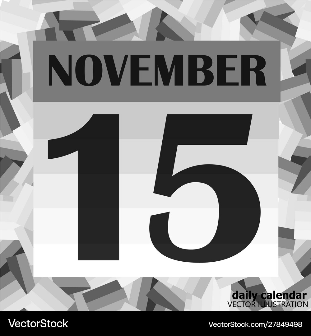 November 15 icon for planning important day Vector Image