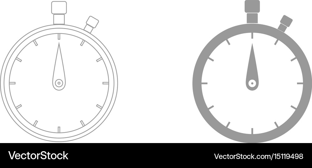 Stopwatch the grey color icon Royalty Free Vector Image