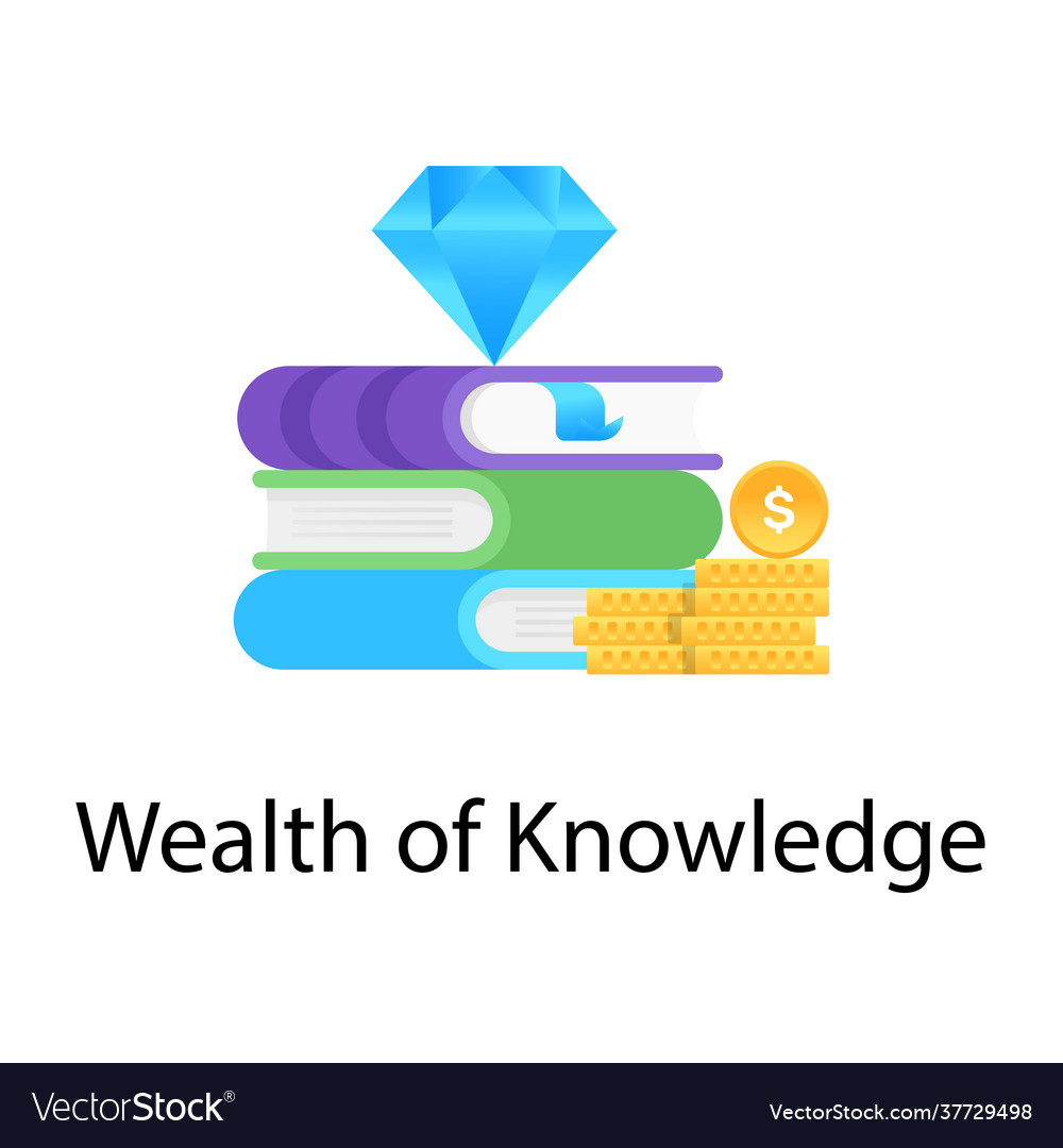 Wealth knowledge Royalty Free Vector Image - VectorStock