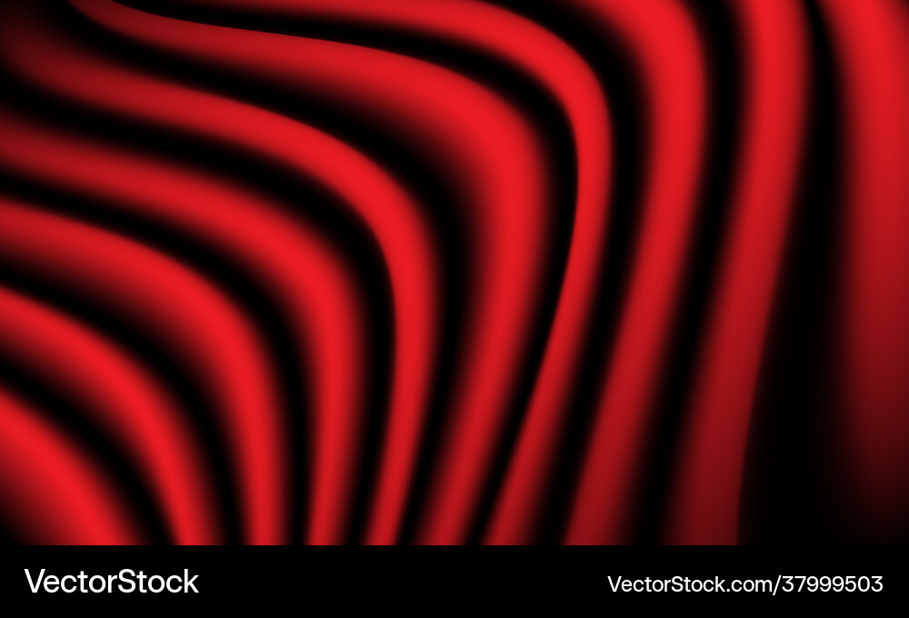 Abstract red fabric wave curve background luxury Vector Image